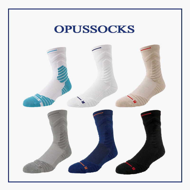 OpusSocks™ Thick Padded Compression Basketball Athletic Long Socks ...